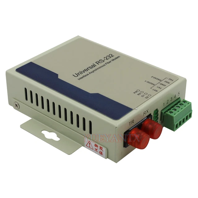 2 CHANNEL BIDIRECTIONAL RS232 Interface Asynchronous Fiber MODEM MM FC ...
