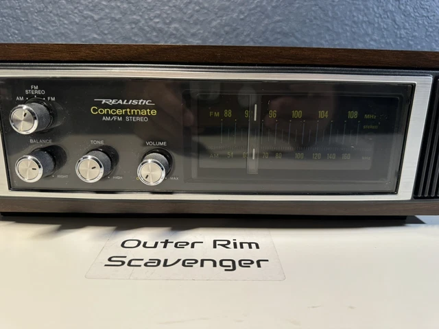 VINTAGE 1980 REALISTIC Concertmate AM/FM Stereo Radio 12-685 ~ TESTED ...