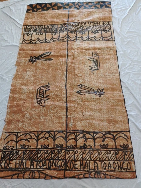 TONGA VINTAGE TAPA Cloth - Ngatu Polynesian Bark Cloth Indigenous Art ...