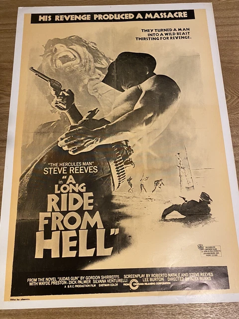 A LONG RIDE From Hell - Steve Reeves / Wayde Preston - Litho Poster ...