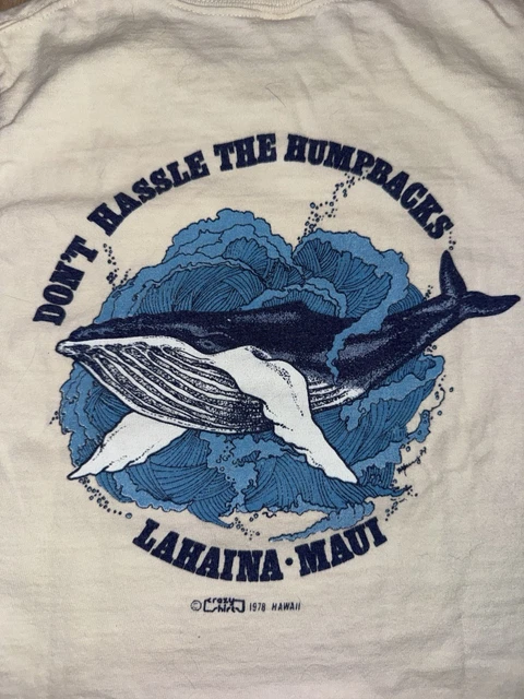 VINTAGE 70S DONT Hassle The Humpbacks Lahaina Maui T Shirt Kids Medium ...