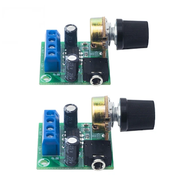 2PCS LM386 MINI Audio Power Amplifier Board DC3~12V Module Adjustable ...