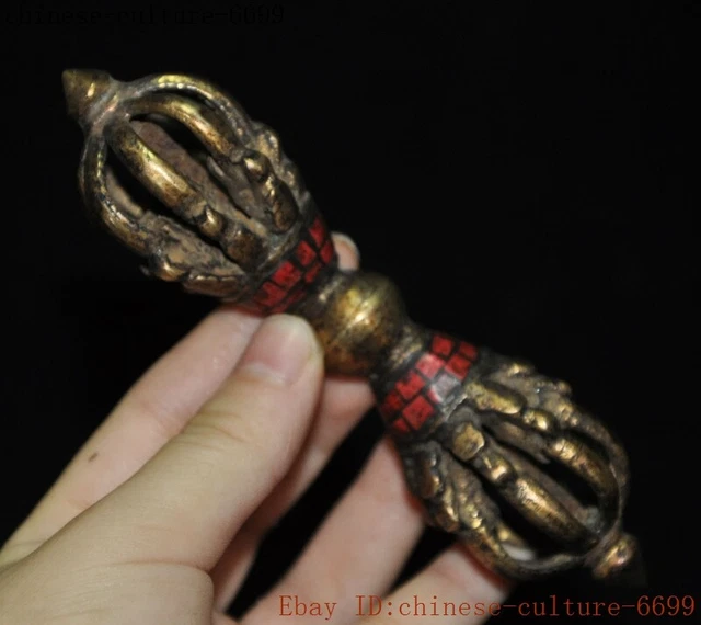 5& TIBET TEMPLE bronze Vajra Dorje Phurpa Exorcism Talisman magic ...
