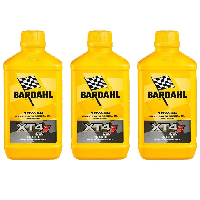 3 LITRES HUILE Moteur Moto 4T Bardahl XT4S C60 10W40 100% Synthétique Formule EUR 100,54 ...