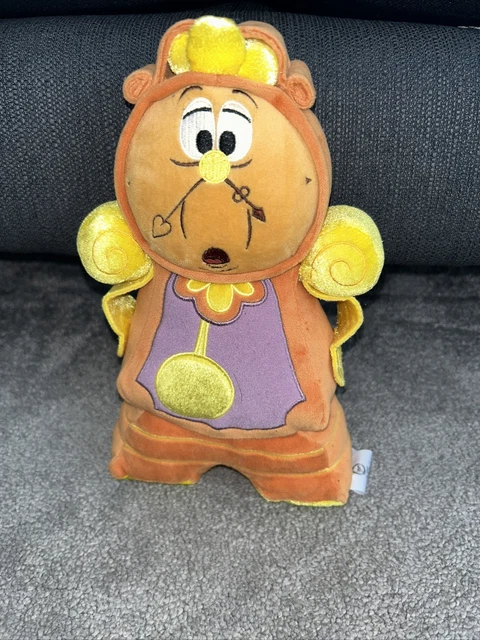 DISNEY STORE EXCLUSIVE Rare Stamped Cogsworth Clock Soft Plush Toy ...