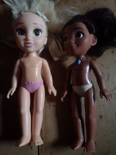 JAKKS PACIFIC DISNEY Princess Toddler Dolls MOANA RAPUNZEL 13 Inch Posable Toys £4.87 - PicClick UK