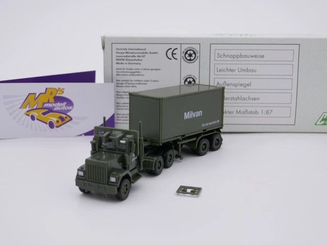 HERPA / MAAG 740234 # GMC Container-Sattelzug US Army LKW " Milvan " 1: ...