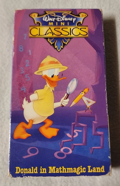 DONALD IN MATHMAGIC Land Walt Disney Mini Classics VHS Video Tape 1991 ...