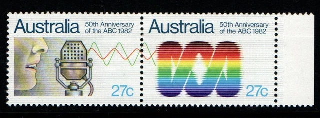 AUSTRALIA 1982 50TH Anniversary of the ABC joined pair SG847-48 MNH EUR ...