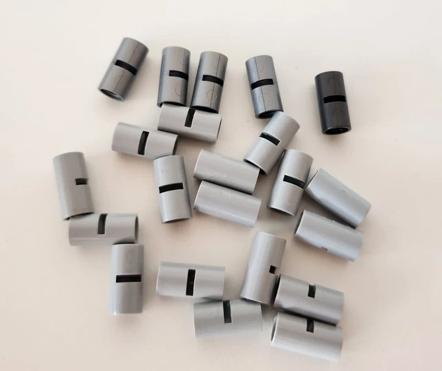 25 LEGO TECHNIC Pin Connector Round 2L (62462 29219) light & pearl grey ...
