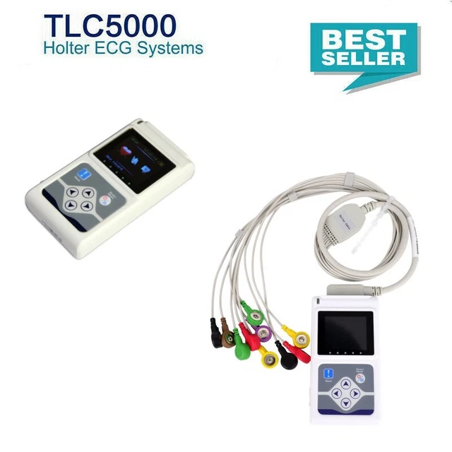 CONTEC TLC5000 DYNAMIC 12 Channel ECG Holter EKG Monitor System ...