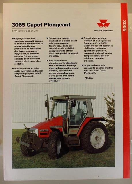 PROSPECTUS BROCHURE MASSEY Ferguson tractor catalog combine prospect tractor £20.53 - PicClick UK
