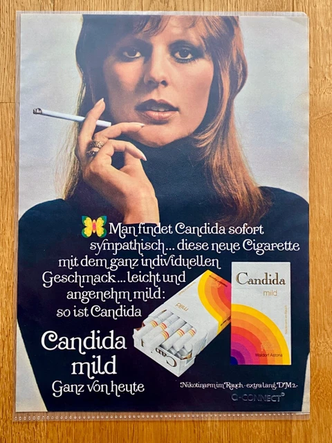 CANDIDA MILD GANZ von heute Cigarette 70s retro 1971 Vintage Ad Werbung ...