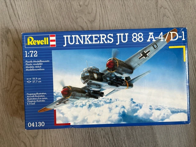 REVELL 1:72 SCALE Model Plane Kit Junkers JU 88 A-4/D-1 04130 New In Sealed Box £24.95 - PicClick UK