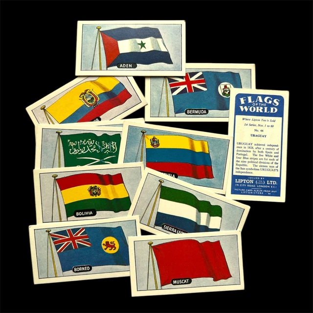 1967 LIPTON TEA FLAGS OF THE WORLD Trade Card- Pick your Card/s £2.50 ...