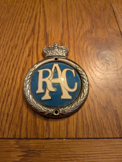 VINTAGE 1960S ROYAL AUTOMOBILE CLUB CAR BADGE ~RAC CLASSIC GRILLE ...