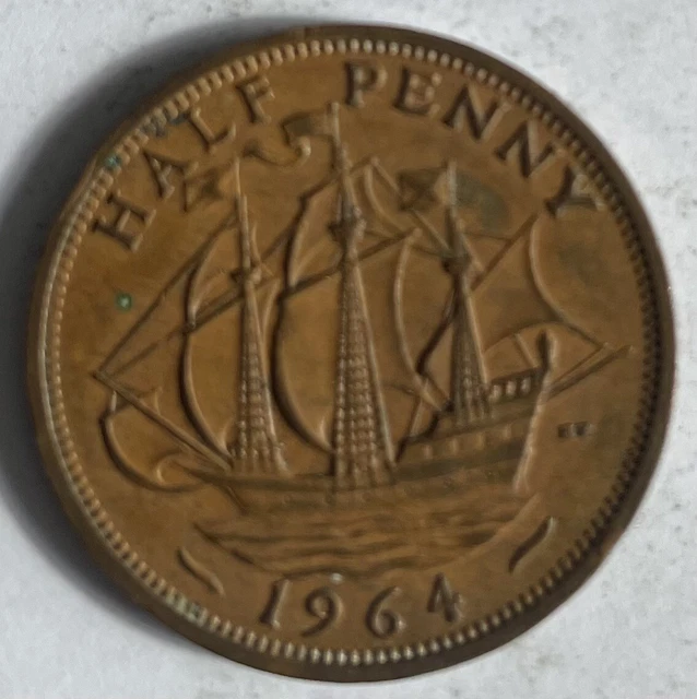 UK COIN - 1964 Queen Elizabeth II Half-Penny Coin (E2/H/1964) £0.25 ...