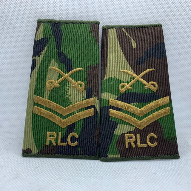 ROYAL LOGISTICS CORPS RLC Rank Slides / Epaulette Pair Genuine British ...