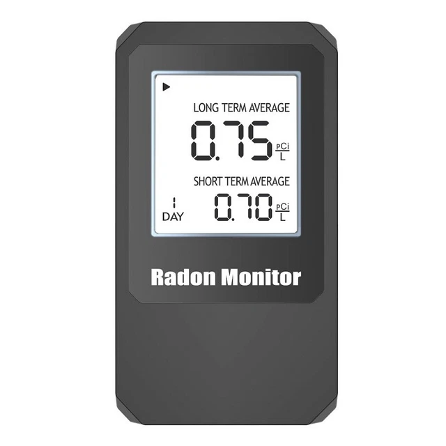RADON MESSGERÄT GAS Detektor Datalogger Rn Radioaktivität Keller Haus ...