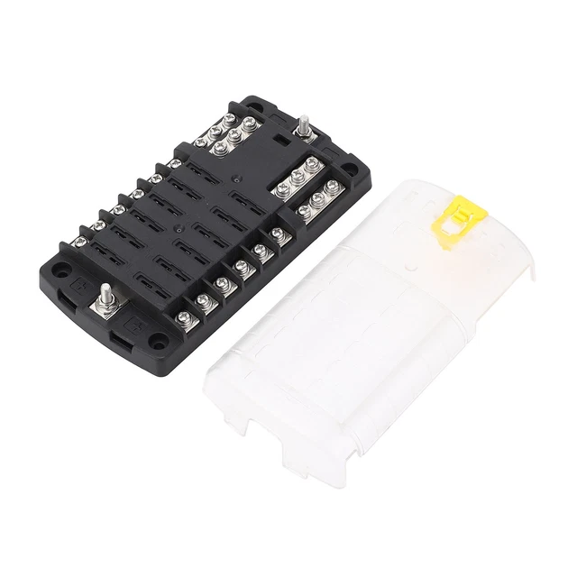 BLOCK 12 CIRCUIT M4 M5 Threaded Bolt Box 180A 32V With 24 £26.66 ...