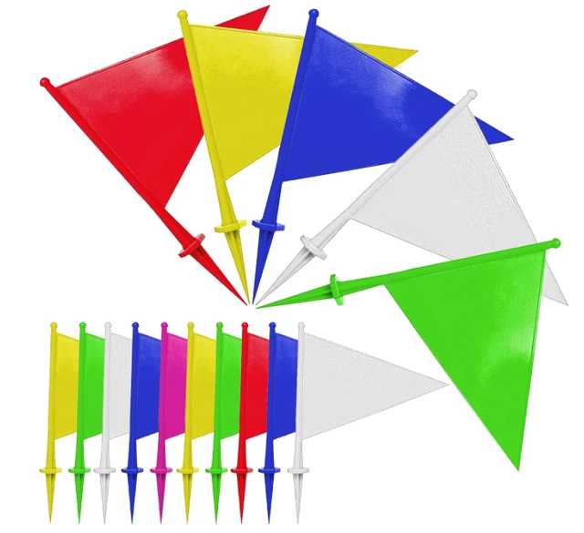 CRICKET BOUNDARY SPORTS Plastic Colour Flags Pack of 5/Pack of 10 £8.99 ...