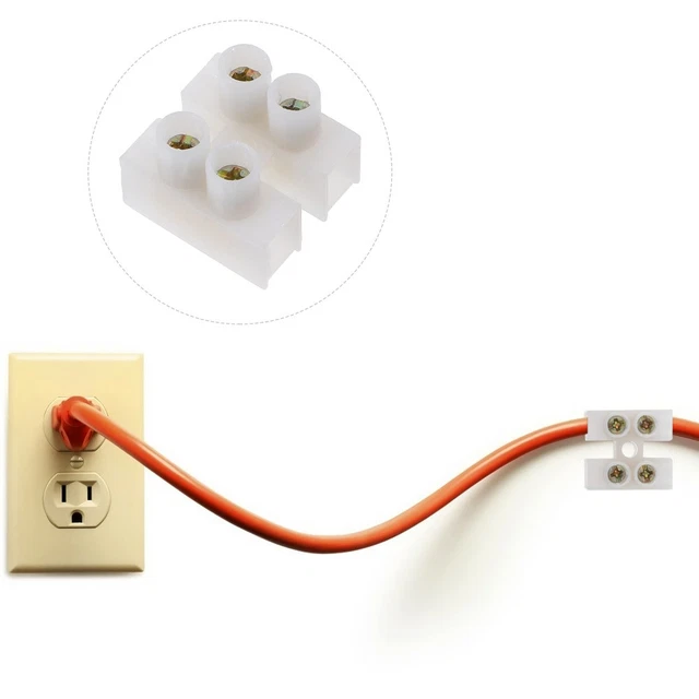 30PCS SCREW TYPE Quick Connect Terminal 10A 2 Position Wire Connectors ...