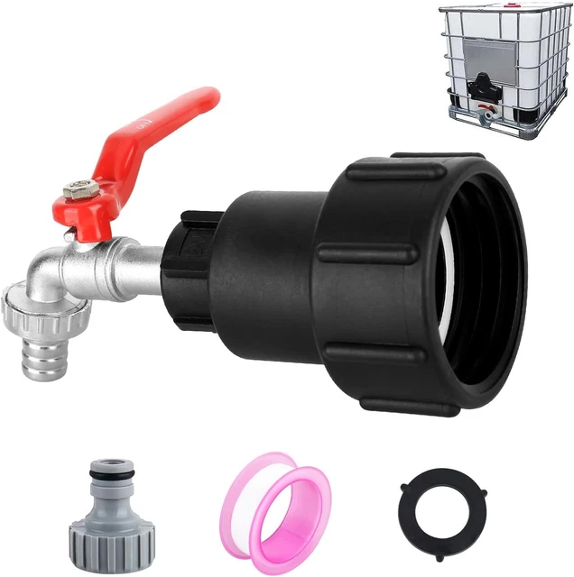 ROBINET CUVE 1000L S60X6 IBC Raccord avec raccord de tuyau... EUR 30,97 - PicClick FR