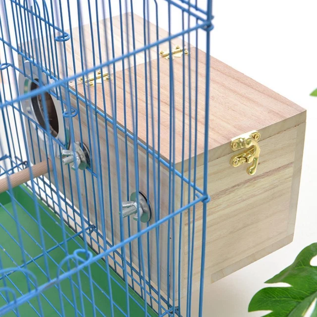 WOODEN SMALL BIRD Breeding Box Nesting Budgie House Parrots For Bird юυ ...