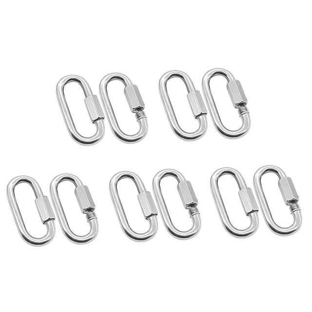 10-PACK 3.5 INCH Stainless-Steel Chain Chain Connector for Hammocks ...