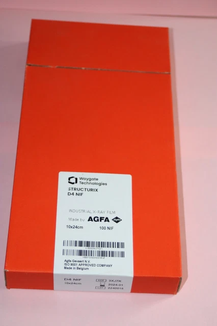 AGFA STRUCTURIX D4 NIF Industrial X-ray Film, 10x24cm, 3XJ7K, Date 2024 ...