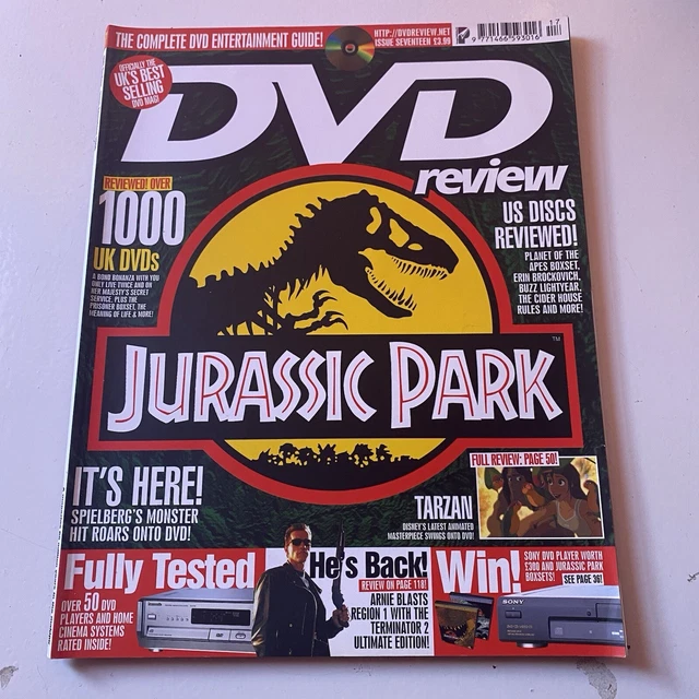 DVD REVIEW MAGAZINE Issue 17 - Jurassic Park Spielberg 2000 - VGC £6.95 ...