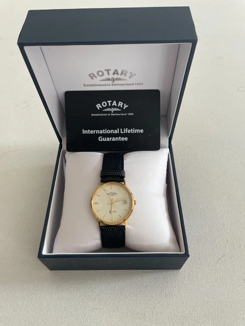 ROTARY ELITE 18K Quartz Gents Watch, Boxed, Guarantee Card £746.18 ...