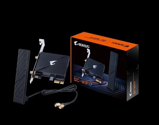 GIGABYTE GC-WIFI7 MOTHERBOARD, Wi-Fi 7, up to 5800Mbps, up to 320MHz ...