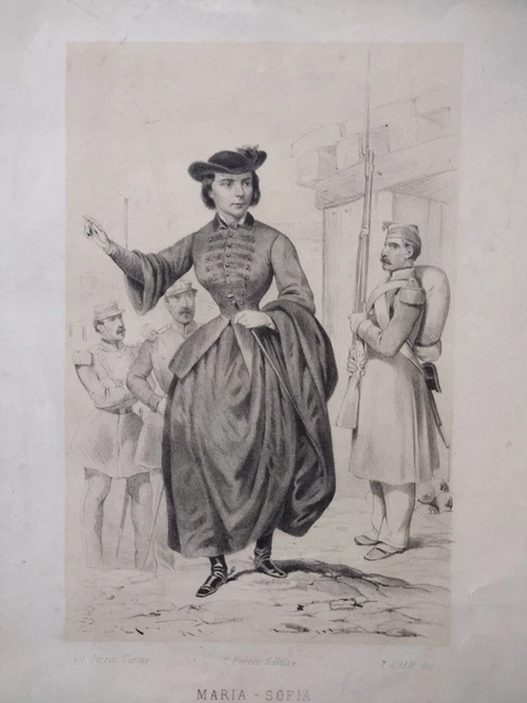 MARIA SOFIA BAVIERA Wittelsbach regina Napoli Imprimir Antigua ...