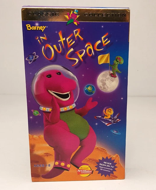 BARNEY IN OUTER Space VHS 1997 Sing Along Dancing Musical Video Tape ...