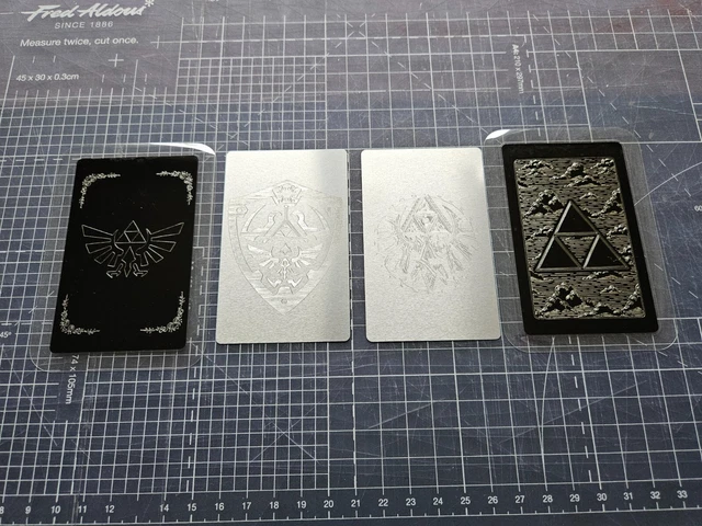 ZELDA-HYLIAN SHIELD-TRIFORCE-EMBLEMS BOOKMARKS ~ Engraved & Laminated £ ...