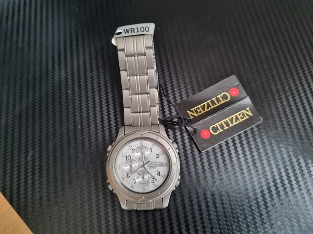 % RARE CITIZEN Titanium Chronograph WR 100 Watch New Condition £121.81 ...