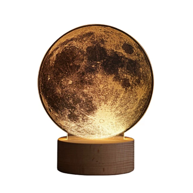 3D PRINTED LED Moon Lamp LED Night Light USB Charging Desk Lamp for ...