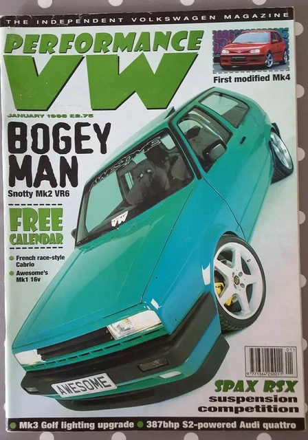 PERFORMANCE VW MAGAZINE Rare January 1998 Issue Classic Retro Volkswagen Mk2 VR6 £6.00 - PicClick UK