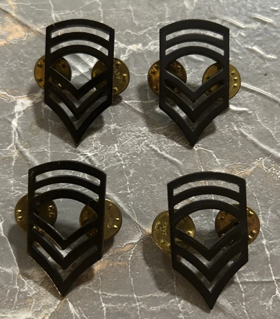LOT OF 4 u.s. army master sergeant rank insignia pin. $15.00 - PicClick