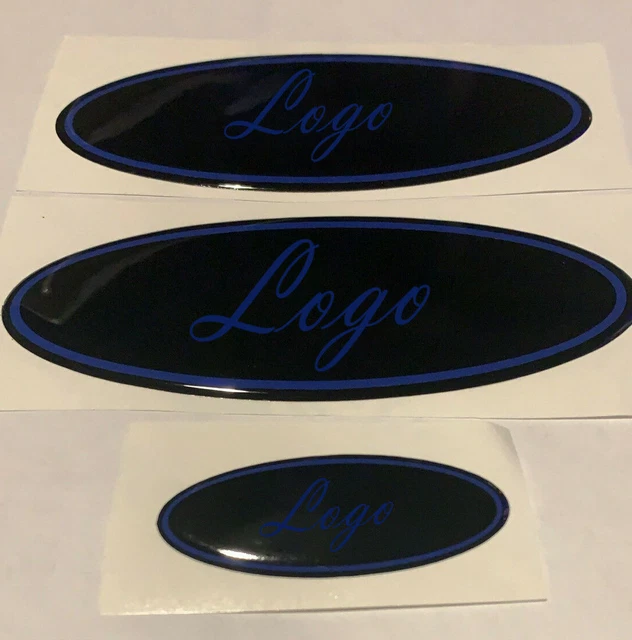 FORD FOCUS ST LINE Gel Badge Overlay Full Set Black / Blue £20.00 ...