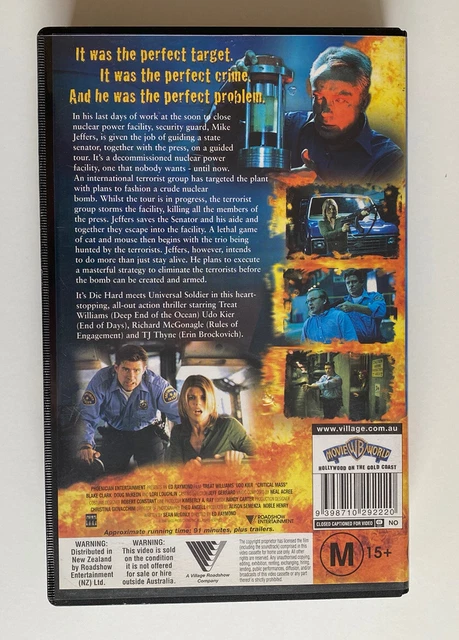 CRITICAL MASS [VHS] Roadshow Video Big Box Ex-Rental Tape 2001 Udo Kier ...