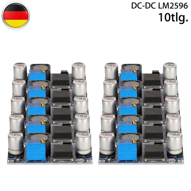 10-TLG SET LM2596 DC-DC Step-Down Spannungswandler Arduino-Modul Regler ... 10-TLG SET LM2596 DC-DC Step-Down Spannungswandler Arduino-Modul Regler ...