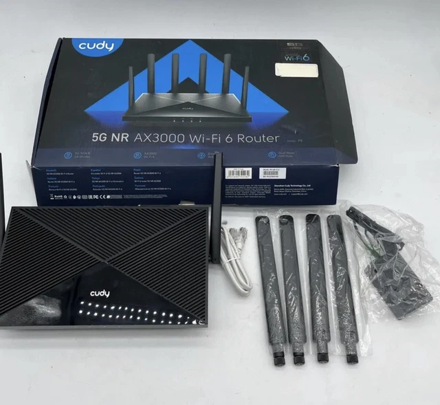 CUDY MODEL P5 5G NR SA NSA AX3000 WiFi 6 CPE Router P/N P5 US V1.0🔥‼️ ...