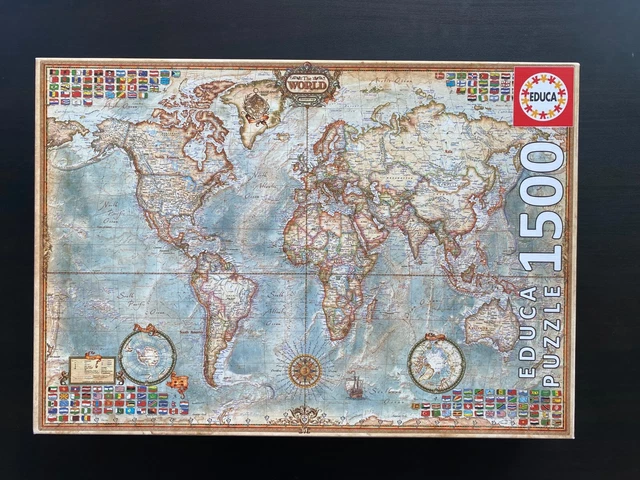 MAP OF THE World Puzzle (1500 Pieces) - Educa Political World Map Jigsaw Map £6.99 - PicClick UK