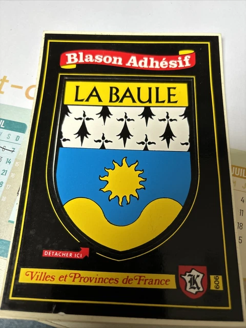 LA BAULE Écusson Blason Adhésif Villes Province De France EUR 2,40 - PicClick FR