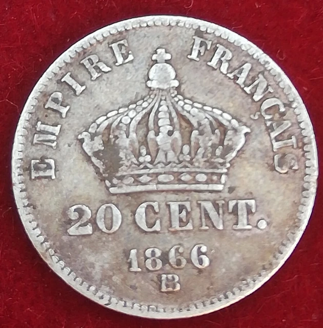 20 CENTIMES 1866 BB Napoléon III Rare EUR 14,99 - PicClick FR