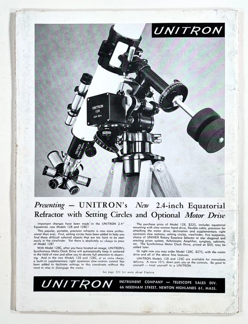 1966 DEC SKY & TELESCOPE Lick Observatory FOLD OUT 4-page LUNAR ORBITER ...