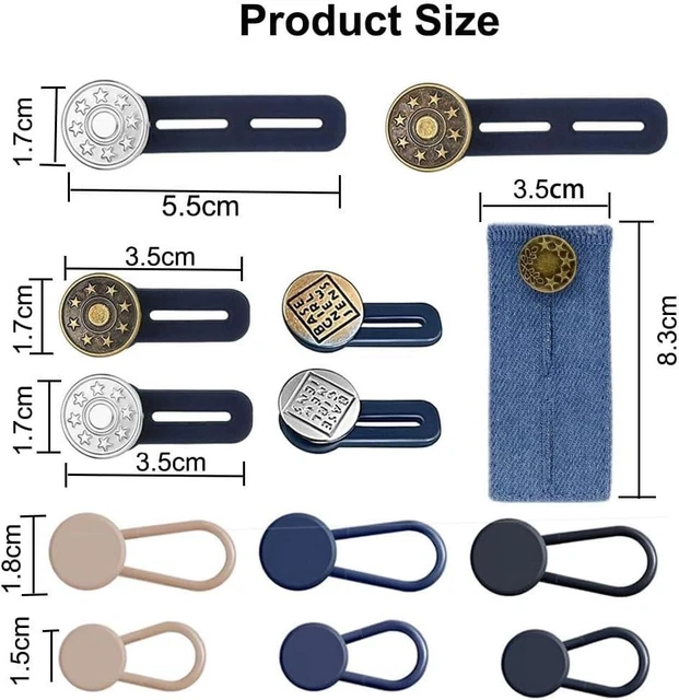 [17 PACK] WAISTBAND Extenders Jeans Button Extender, Jeans Extender Set ...