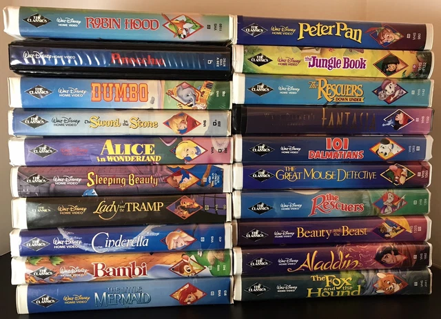 RARE COMPLETE WALT Disney Classic Black Diamond Edition VHS Movies (20 ...